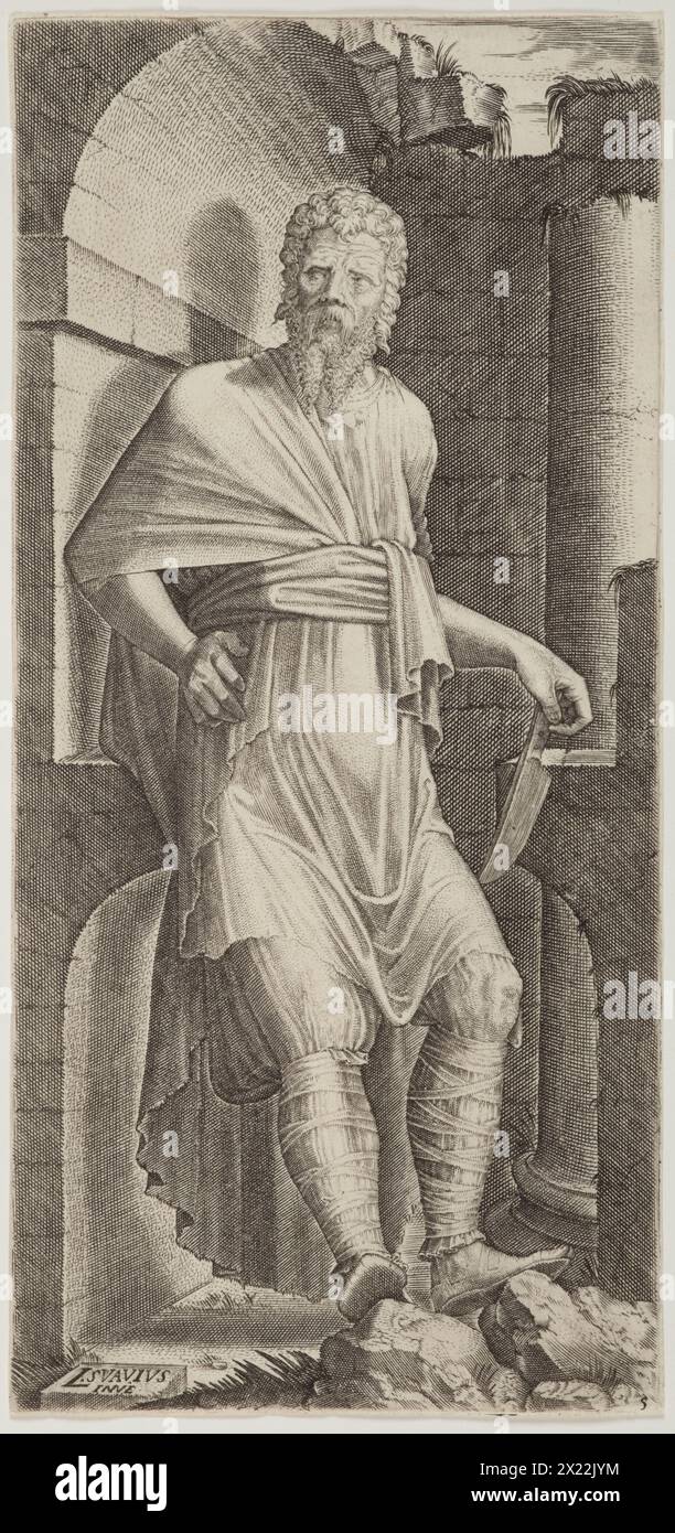 St Bartholomew. Plate 5. From: Christ and the Apostles, c.1545. This is ...