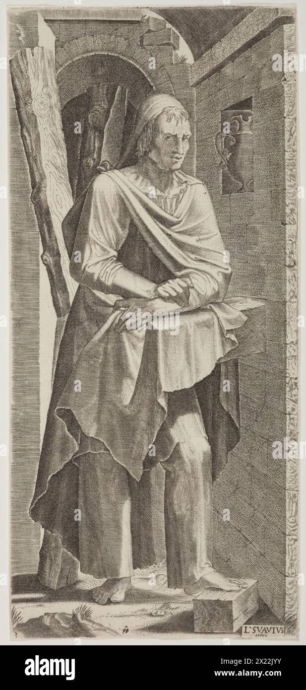 St Andrew. Plate 3. From: Christ and the Apostles, c.1545. This figure ...