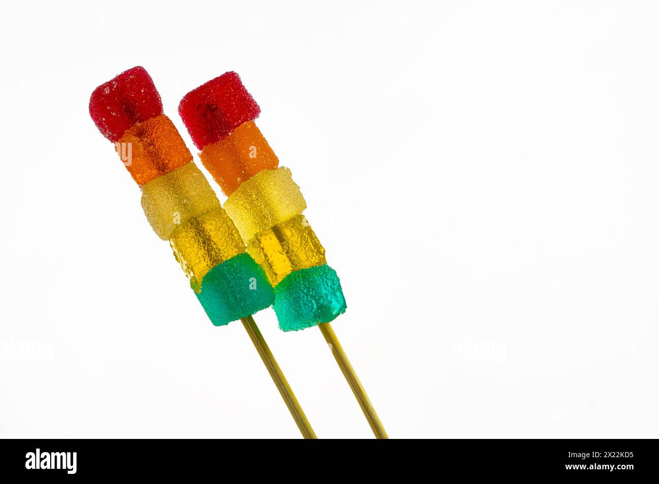 Slanting mix colour jelly lollipop in White background Stock Photo - Alamy