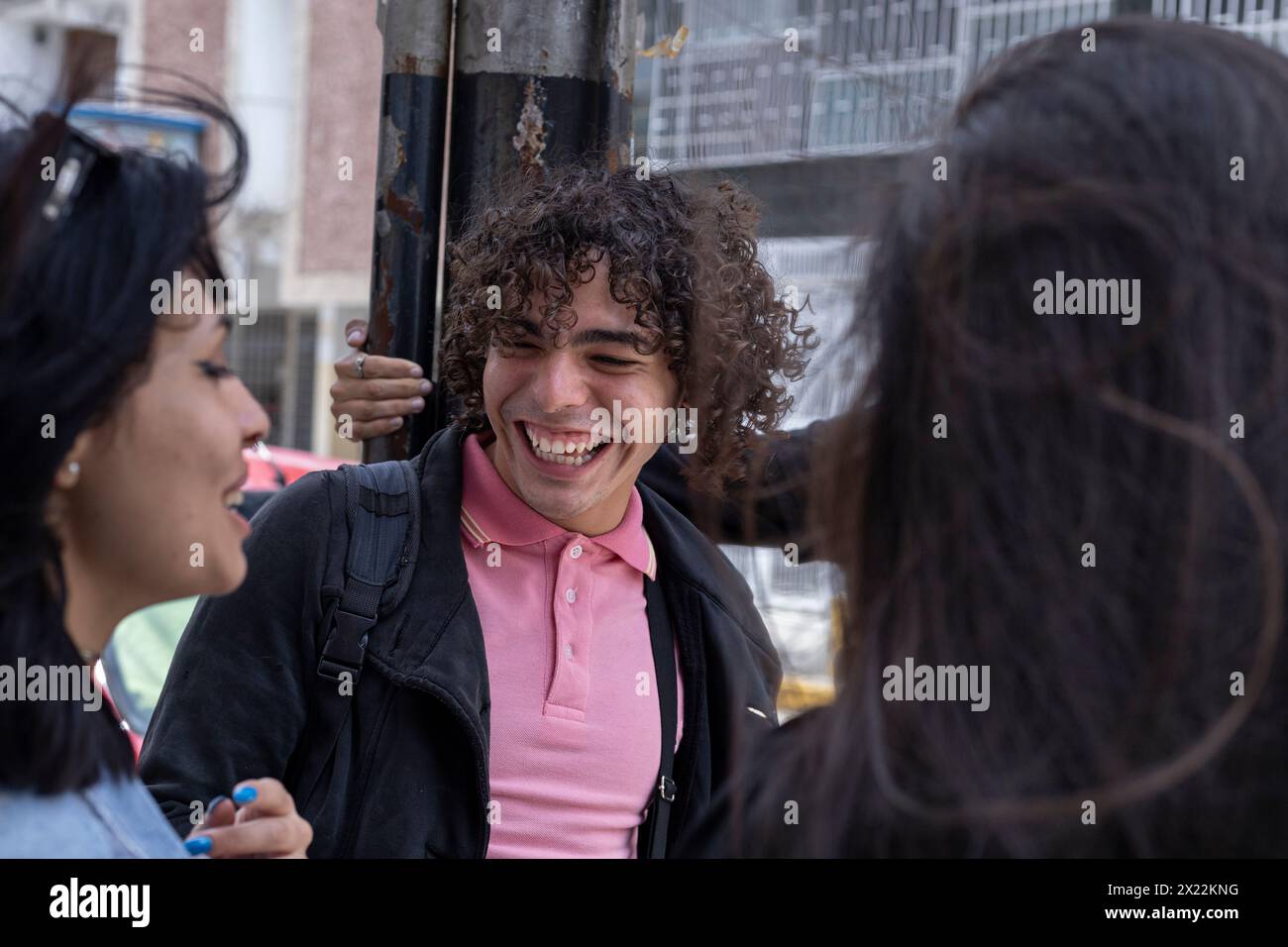 Group of university students outside of class Stock Photo - Alamy