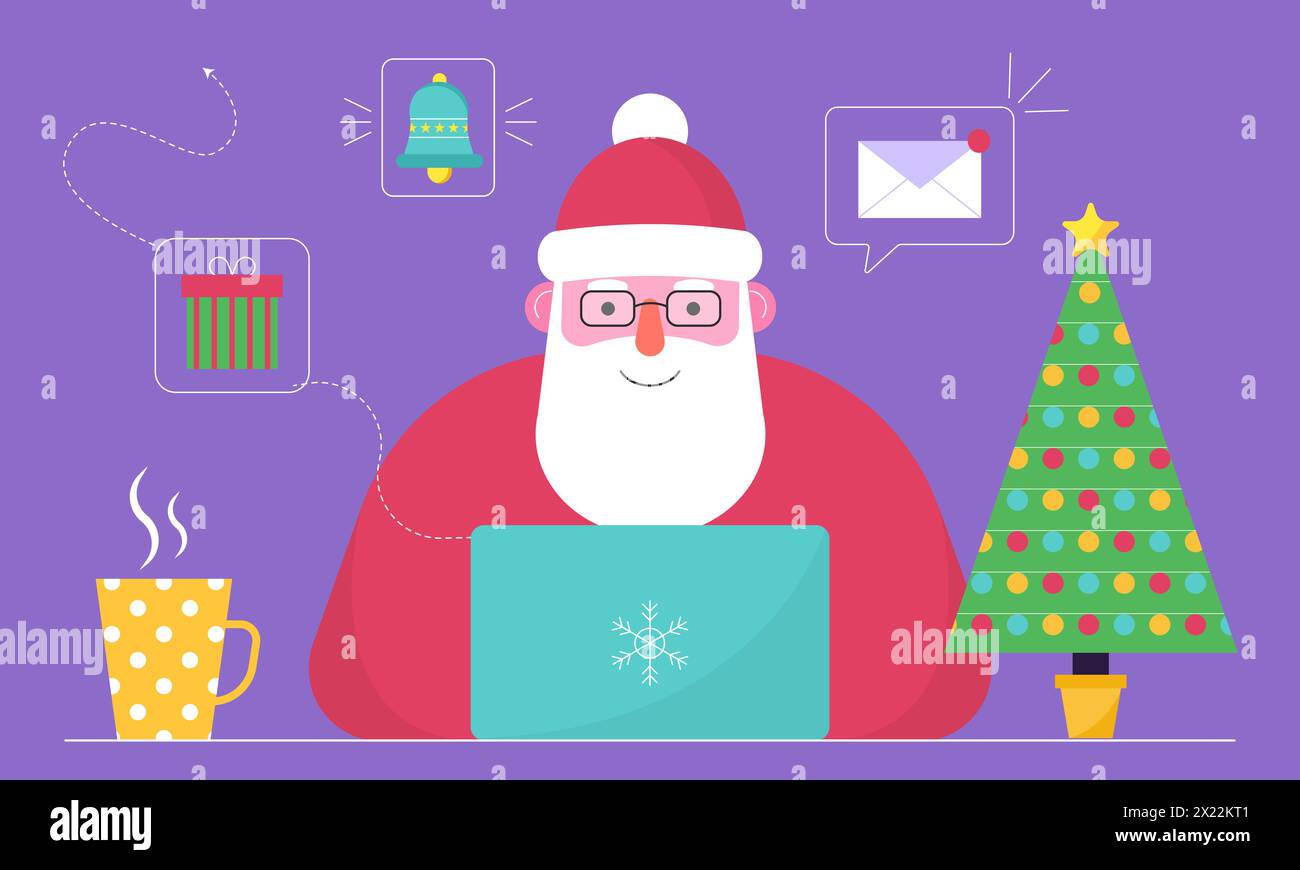 Christmas Santa Claus set vector Stock Vector Image & Art - Alamy