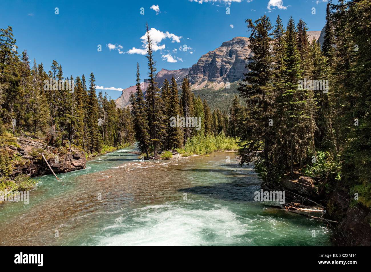 Glacier fed Rivers in Glacier National Park Stock Photo - Alamy