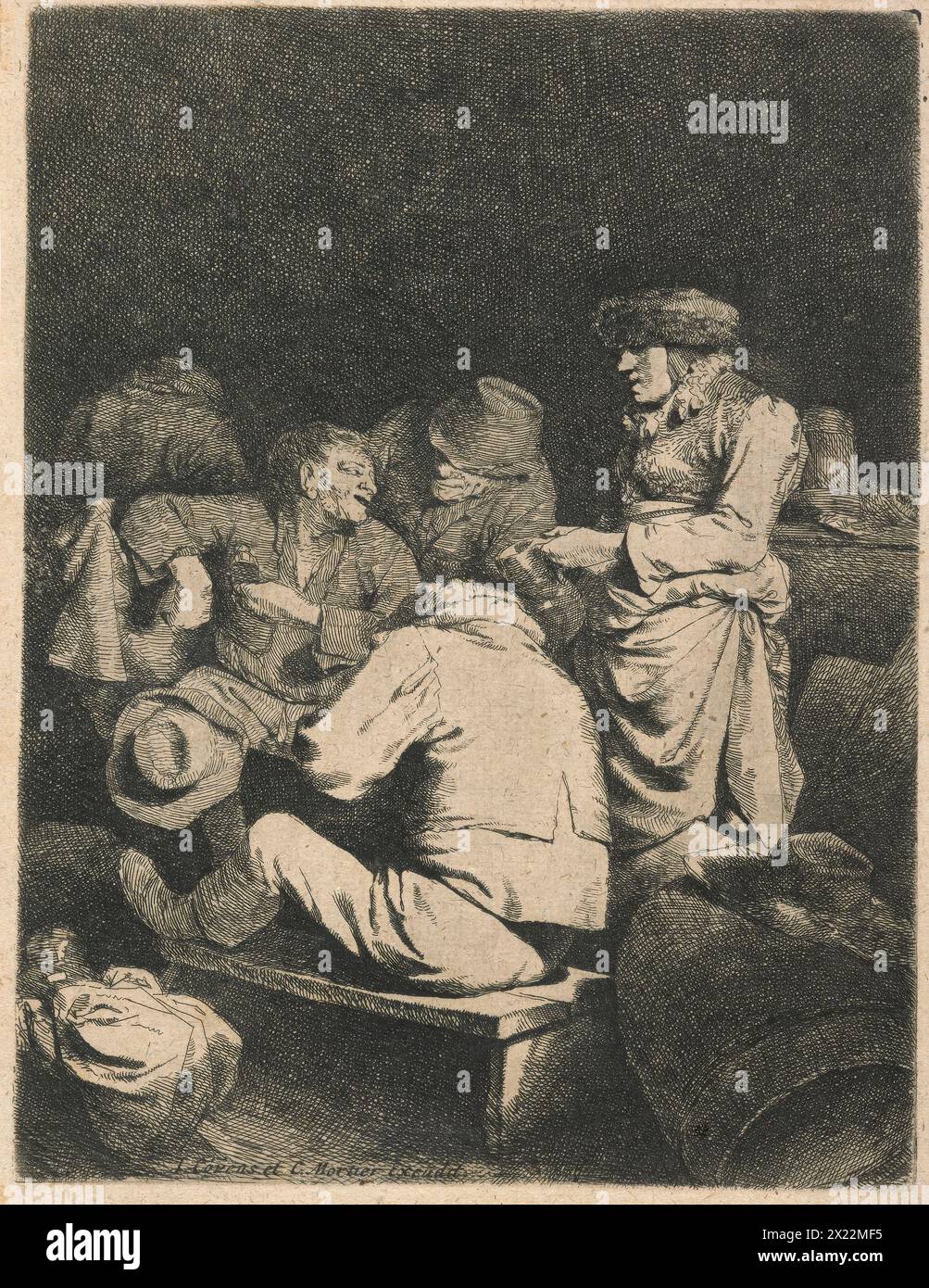 The old hostess, c. 1660. Depicting Dutch tavern life in the mid to ...