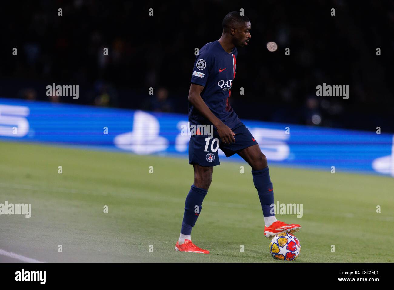 Ousmane Dembele during UEFA Champions League quarterfinal between Paris ...