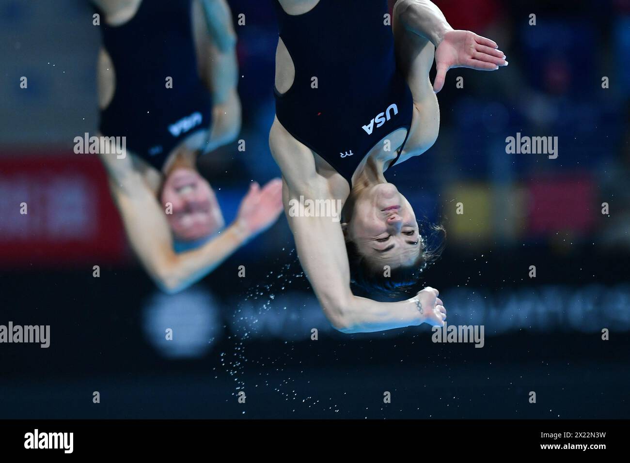 Xi'an, China's Shaanxi Province. 19th Apr, 2024. Kassidy Cook (R)/Sarah ...