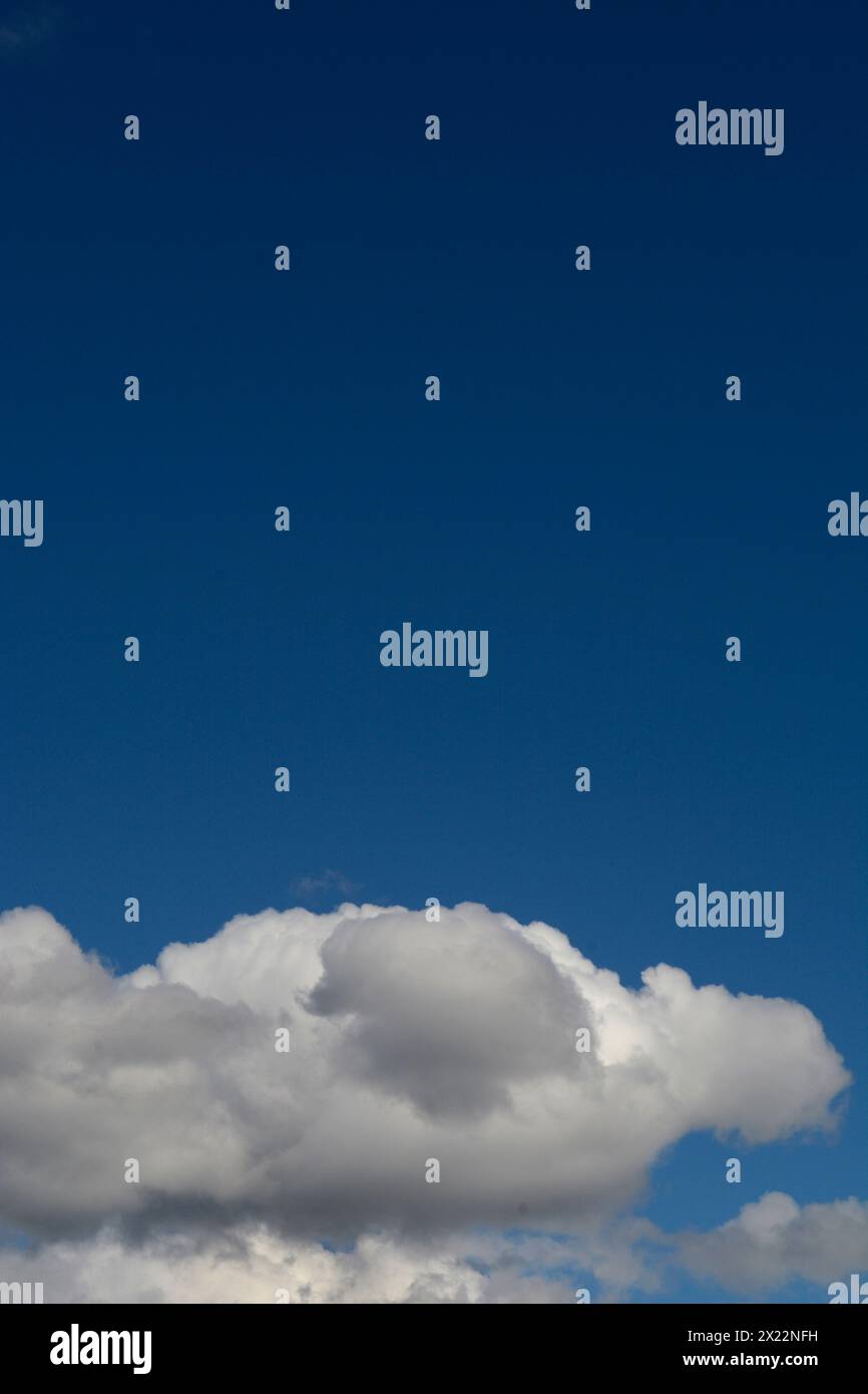 Cumulus clouds form on the horizon in Asheville, North Carolina, USA ...