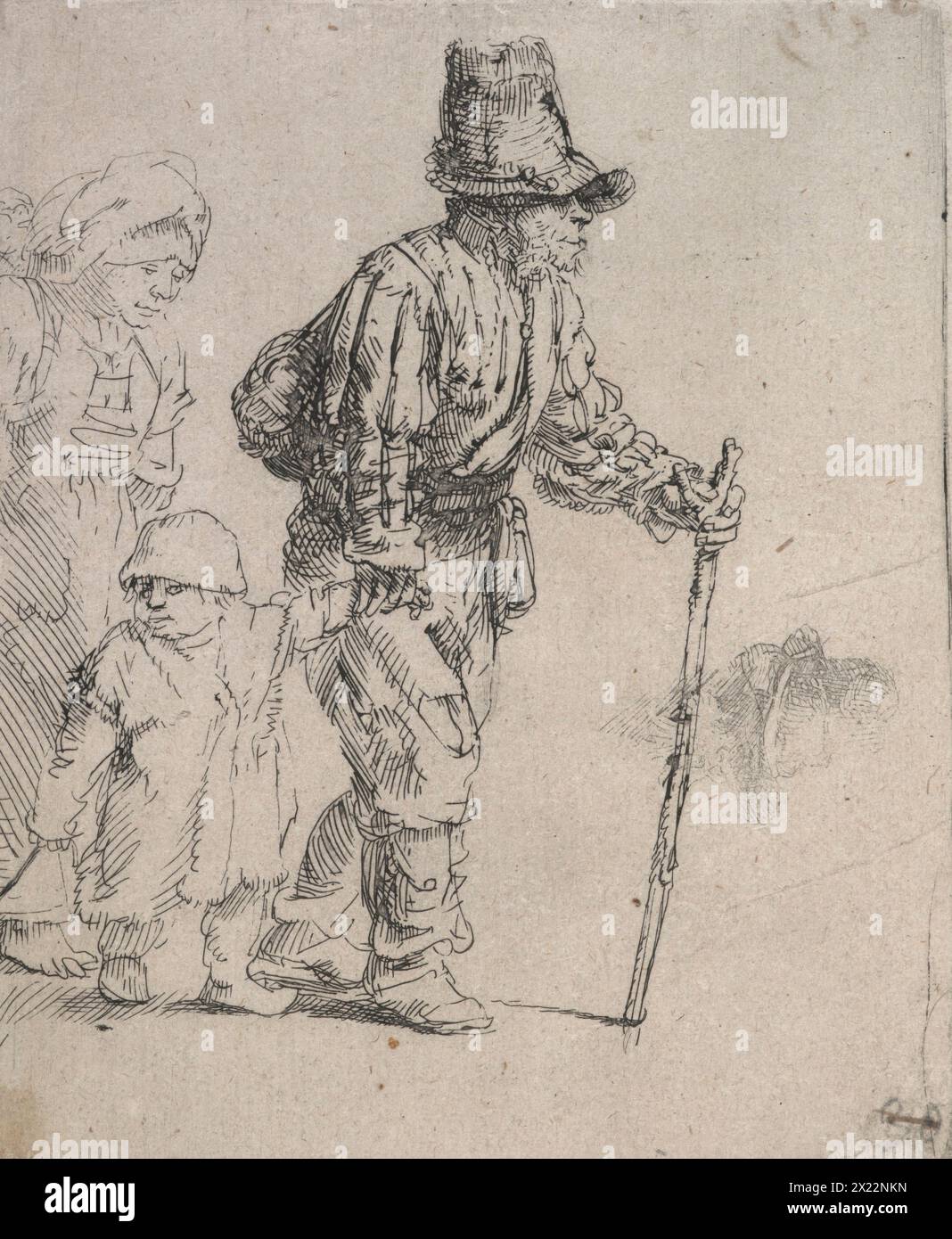 Peasant family on the tramp, c.1652 Stock Photo - Alamy