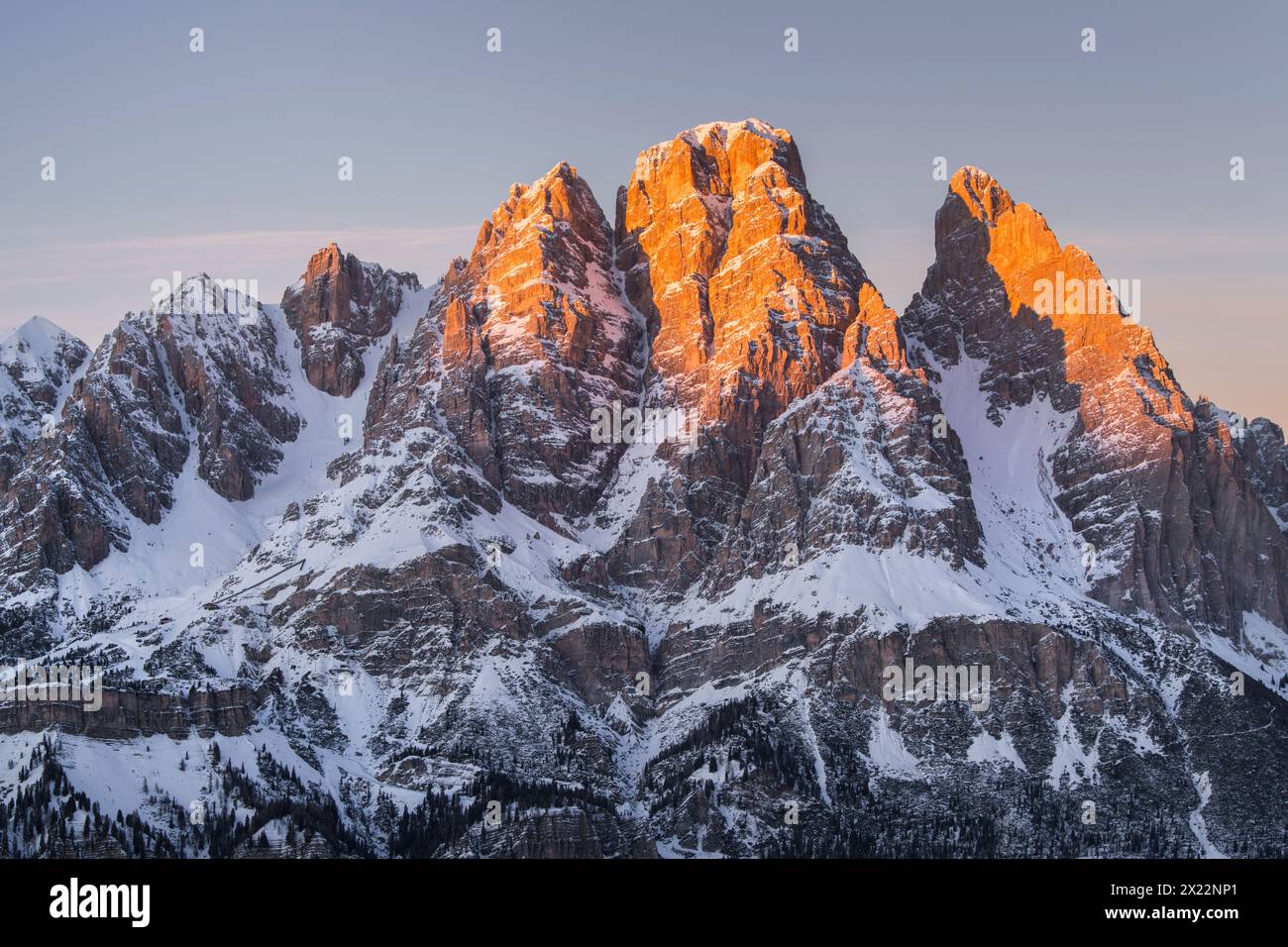 Monte Cristallo south face from Monte Faloria, Veneto, Italy Stock ...