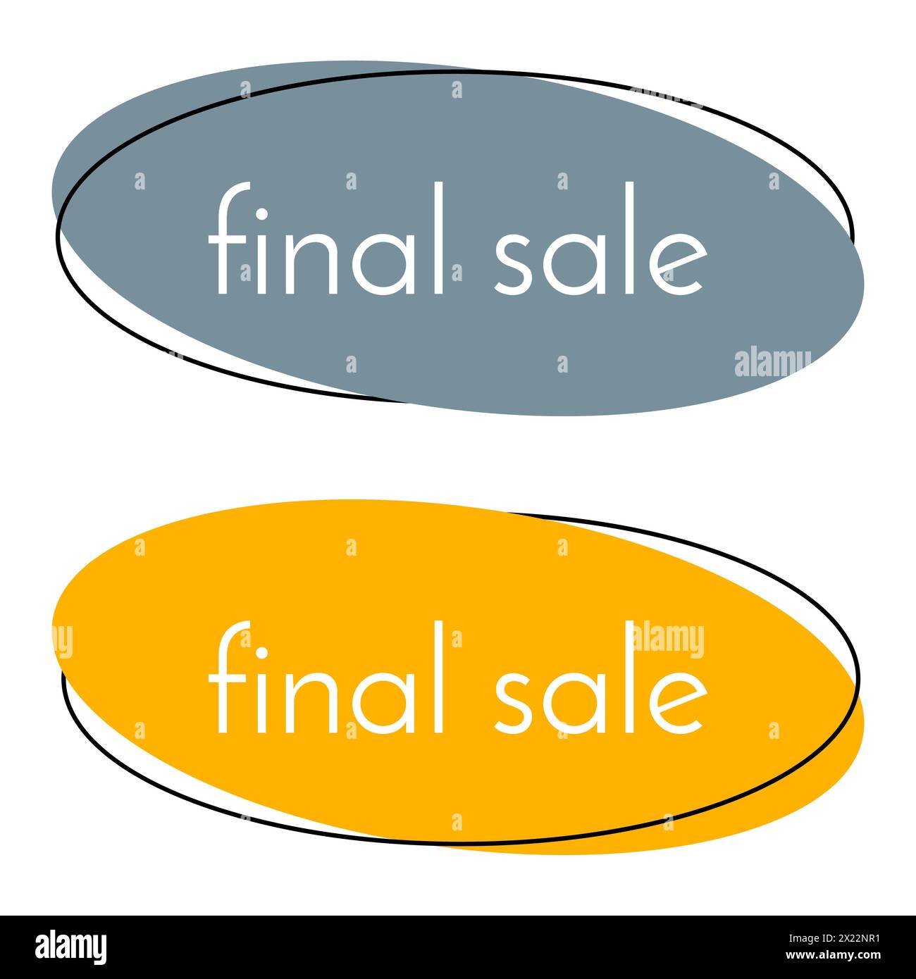 Final sale gray and yellow banner on white background. Vector ...