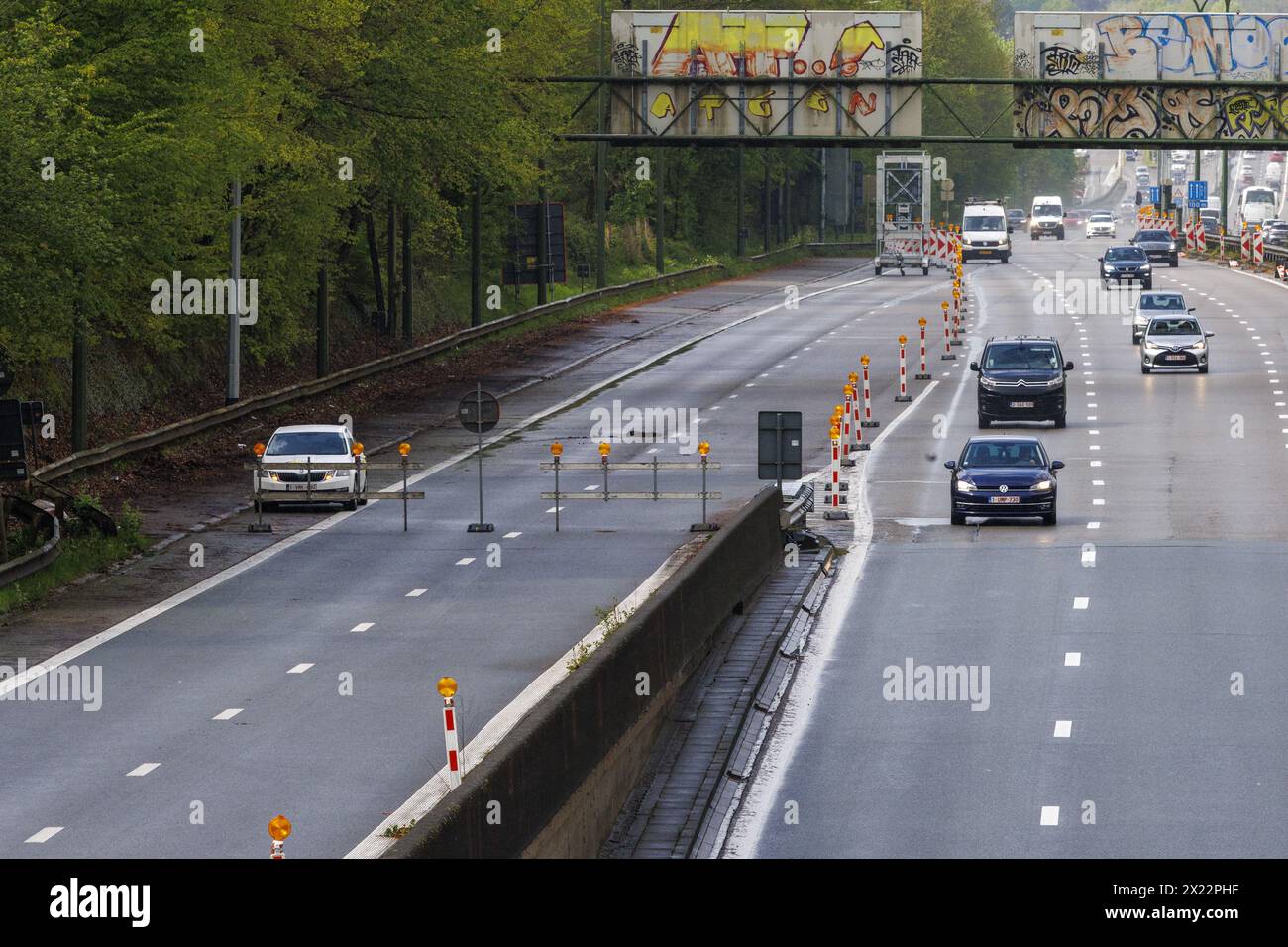 The E411 direction Brussels pictured during a visit to the construction ...