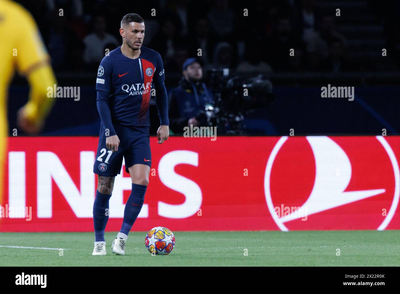 Lucas Hernandez during UEFA Champions League quarterfinal between Paris ...