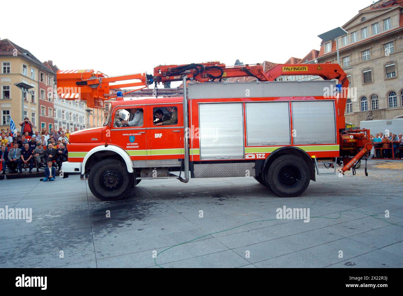 fire engines on the road in action against natural hazard fire engines ...