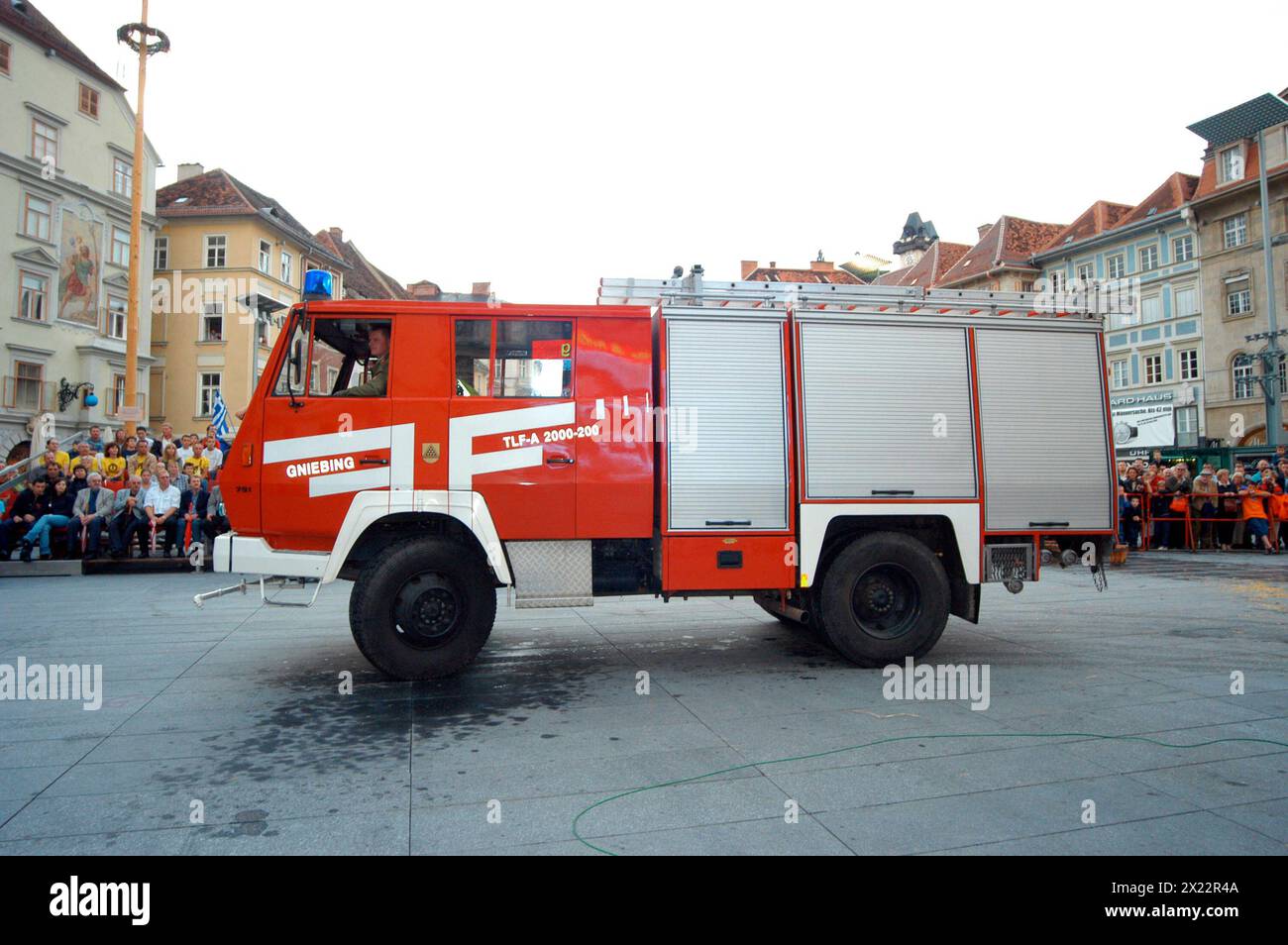 fire engines on the road in action against natural hazard fire engines ...