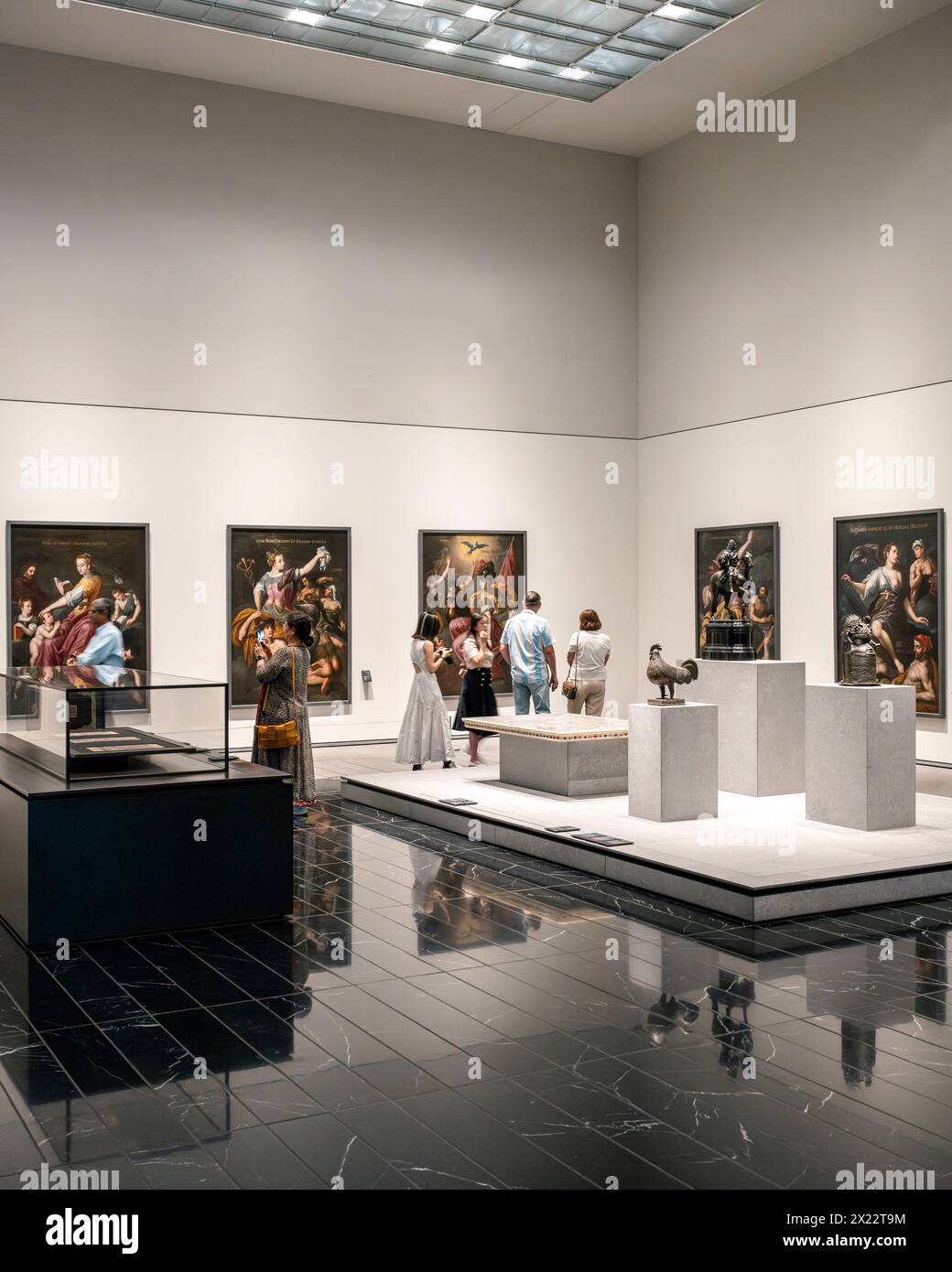 Exhibition hall and Louvre collection. Louvre Abu Dhabi, Abu Dhabi ...