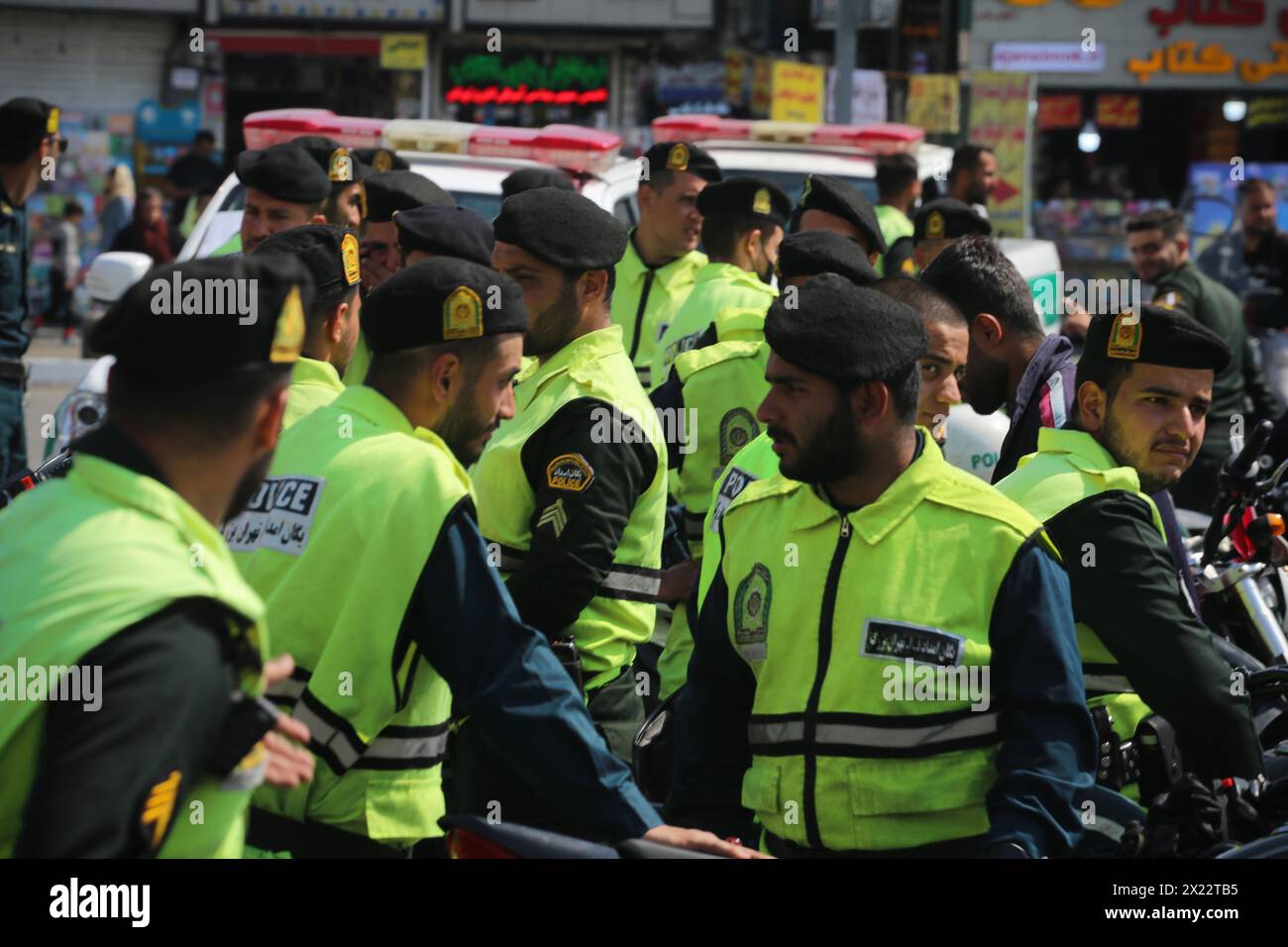 Tehran, Iran. 19th Apr, 2024. Iranian police special forces are ...