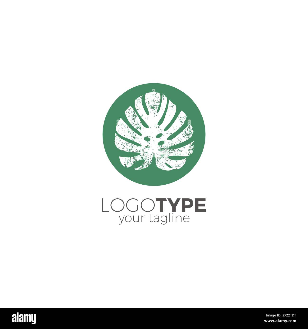 Monstera Leaf Logo Simple. Monstera Vector Illustration Stock Vector ...