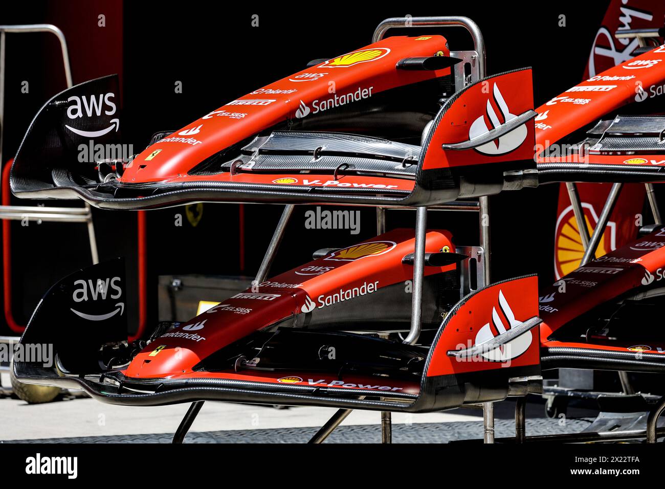 Scuderia Ferrari SF-24, mechanical detail Nose front wing during the ...