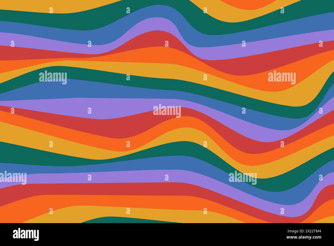 Retro abstract background in rainbow colors. Colorful groovy design in ...