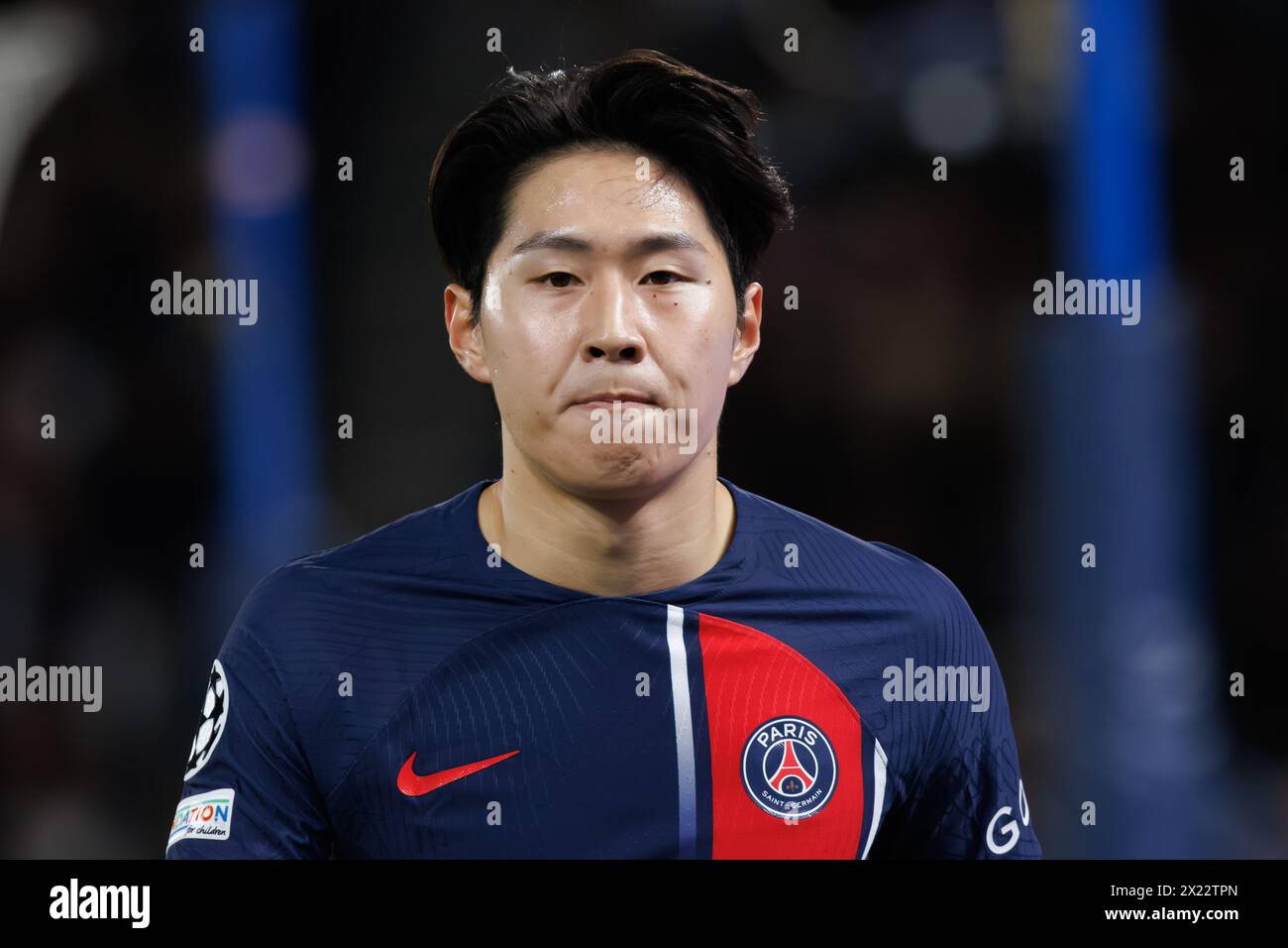 Lee Kang-in during UEFA Champions League quarterfinal between Paris ...