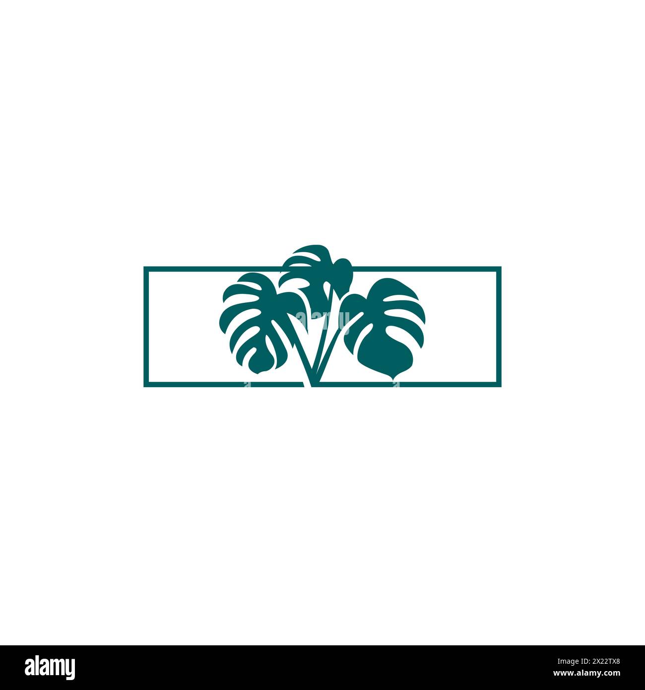 Monstera Leaf Logo Simple, Monstera Plant Vector Stock Vector Image ...