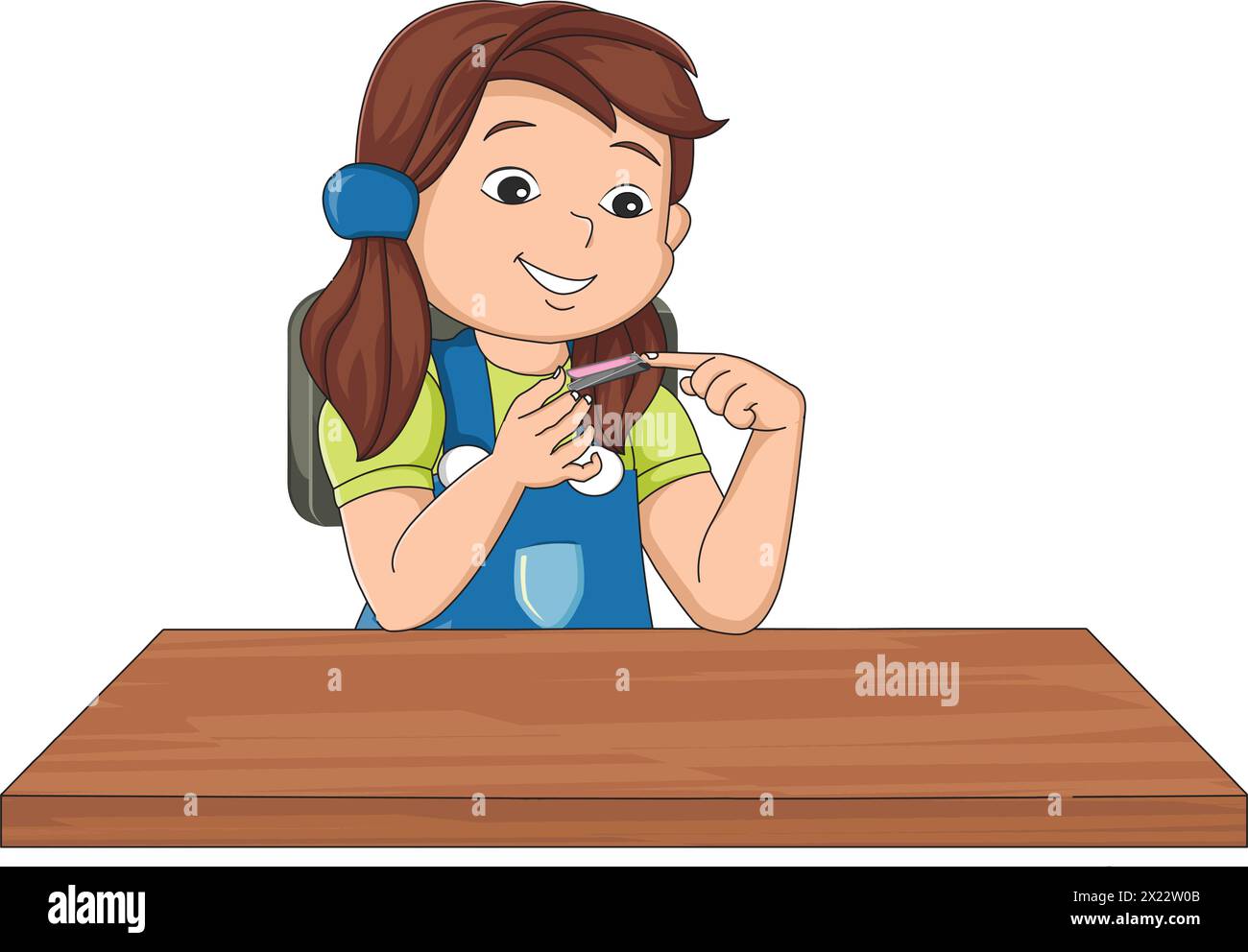 Trimming nails Stock Vector Images - Alamy