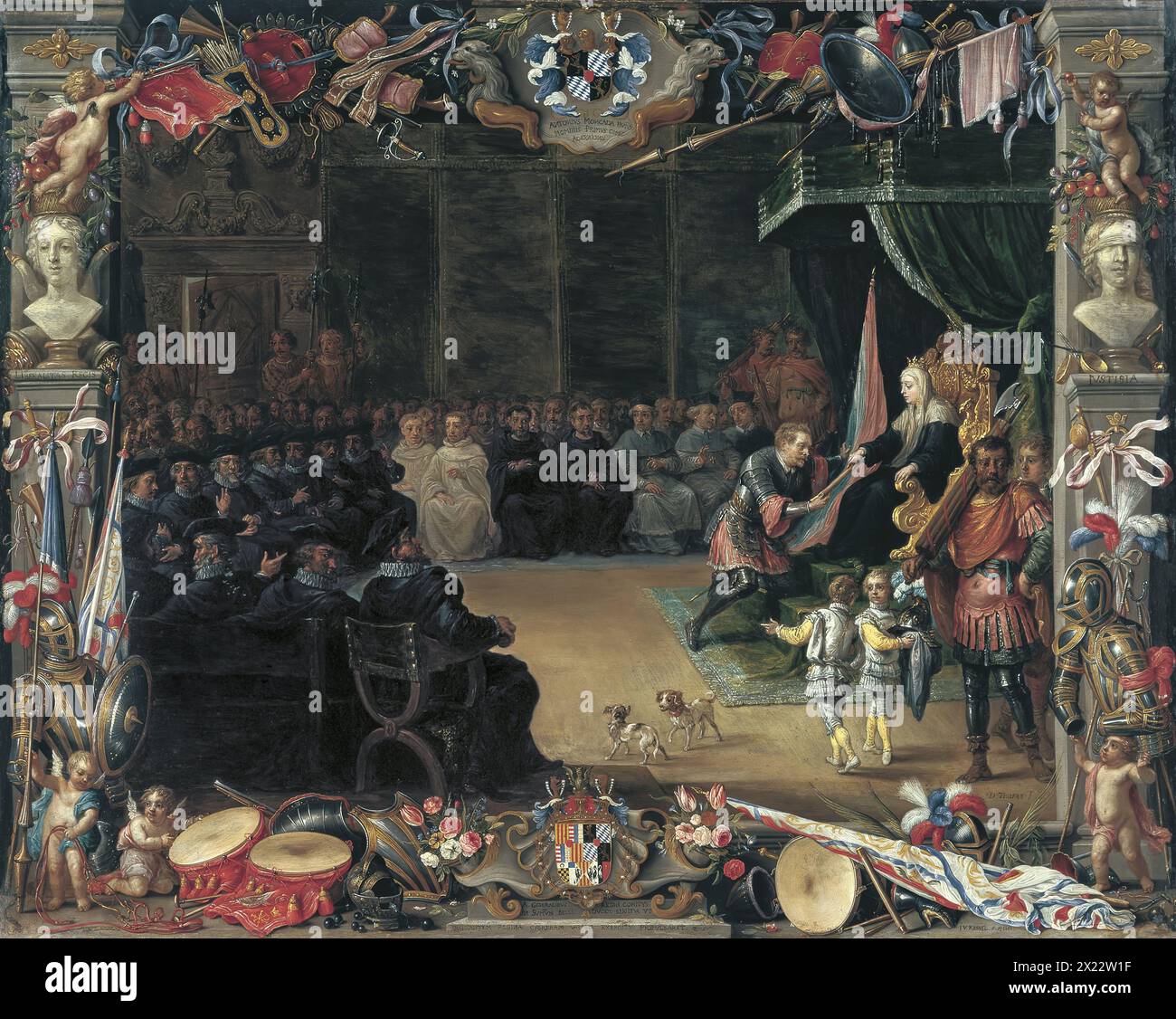 The Presentation of the Captain General's Baton to Antonio Moncada by ...