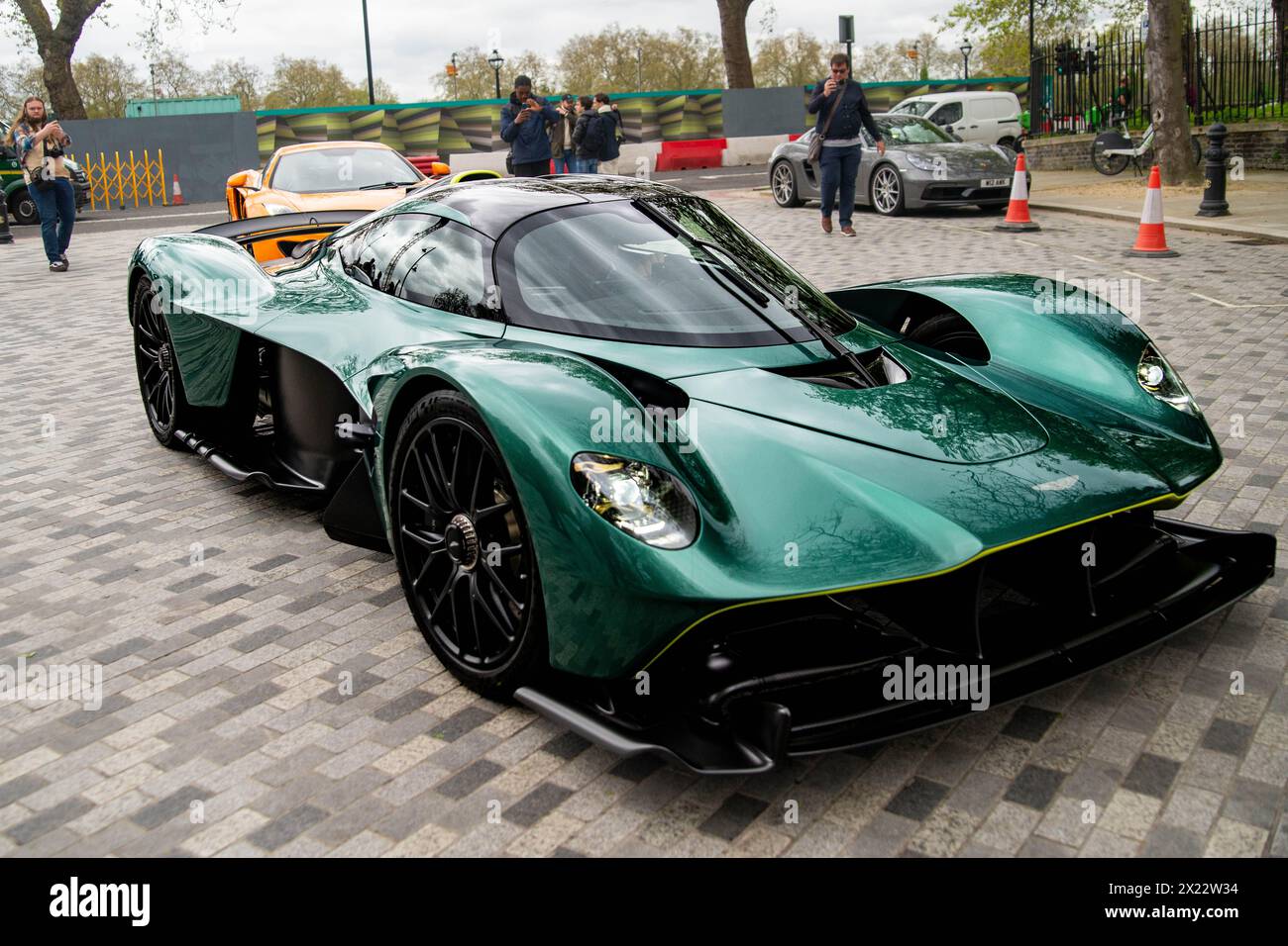 London, UK. 19th Apr, 2024. Record Gathering of Aston Martin Valkyries ...