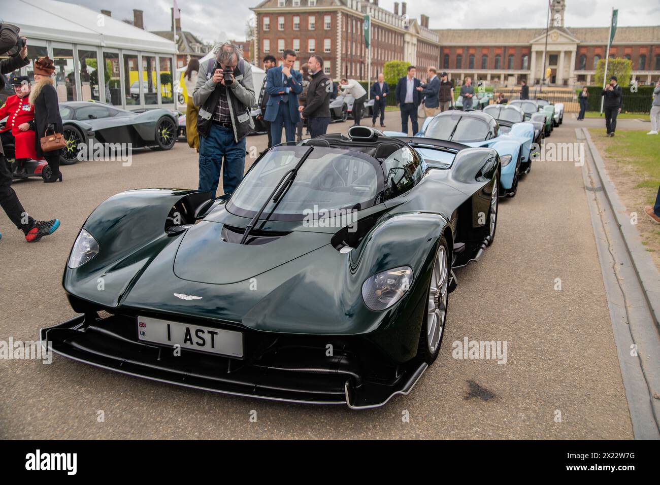 London, UK. 19th Apr, 2024. Record Gathering of Aston Martin Valkyries ...