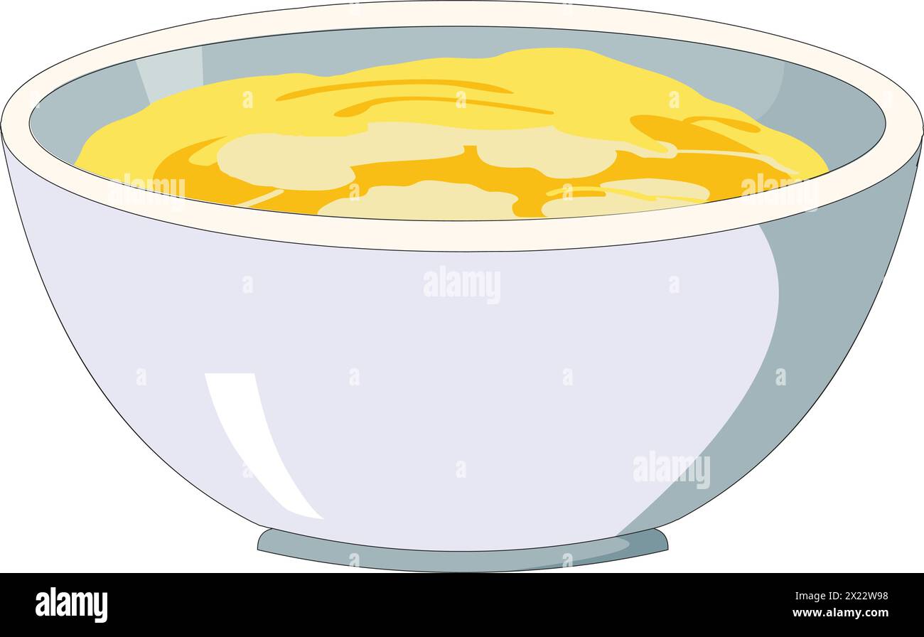 Ghee in a bowl vector illustration Stock Vector Image & Art - Alamy