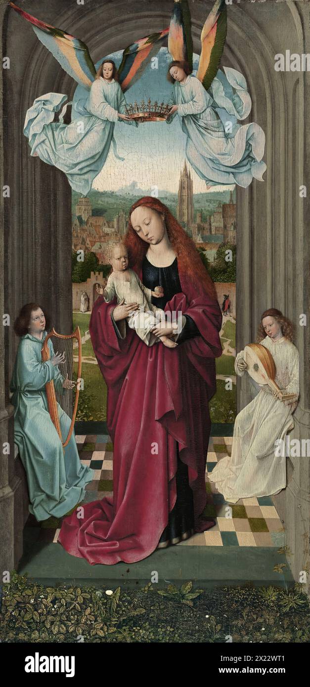 The Virgin and the Child between Angels, 1500 Stock Photo - Alamy
