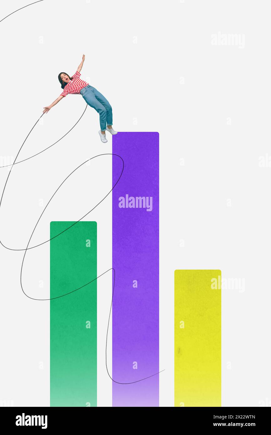 Trend artwork composite sketch image 3D photo collage of young lady ...