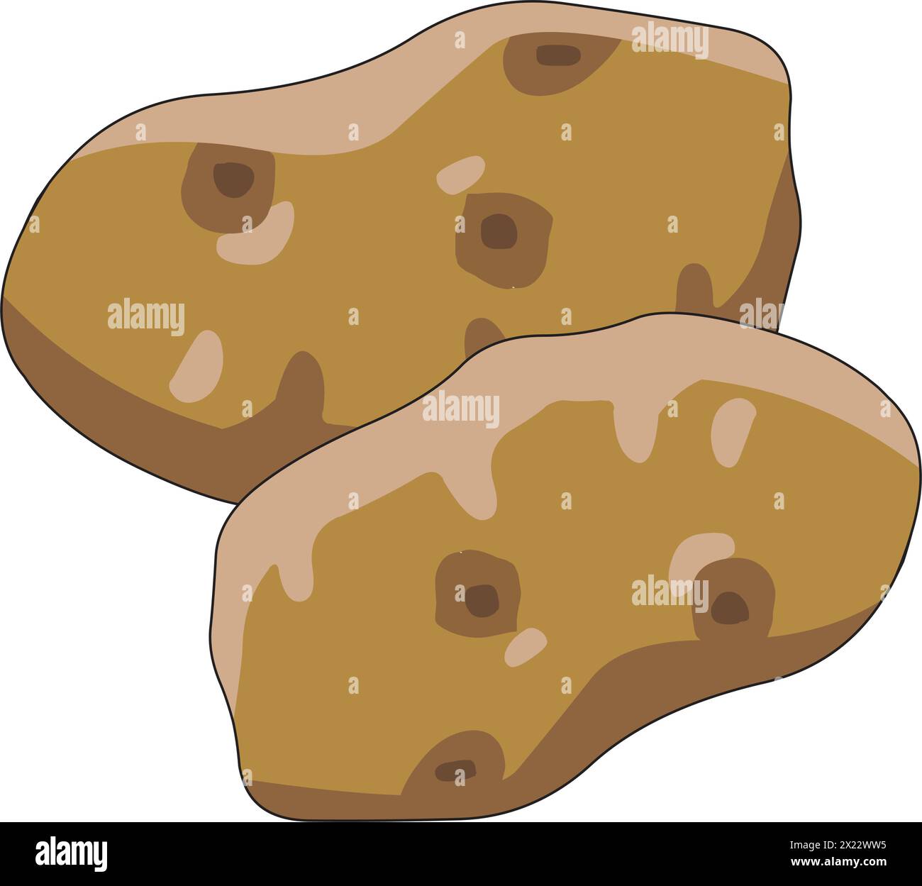 Vector pair of potatoes Stock Vector Image & Art - Alamy