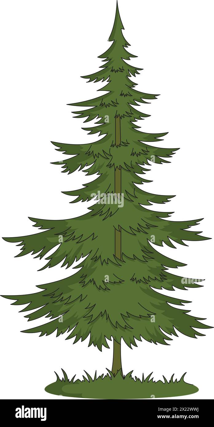Vector pine tree vector illustration Stock Vector Image & Art - Alamy