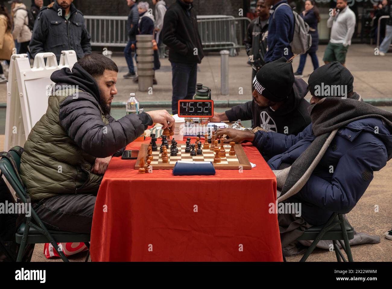 Tunde Onakoya, right, a Nigerian chess champion and child education ...