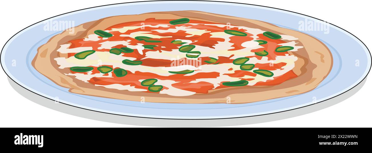 Vector delicious round pizza Stock Vector Image & Art - Alamy