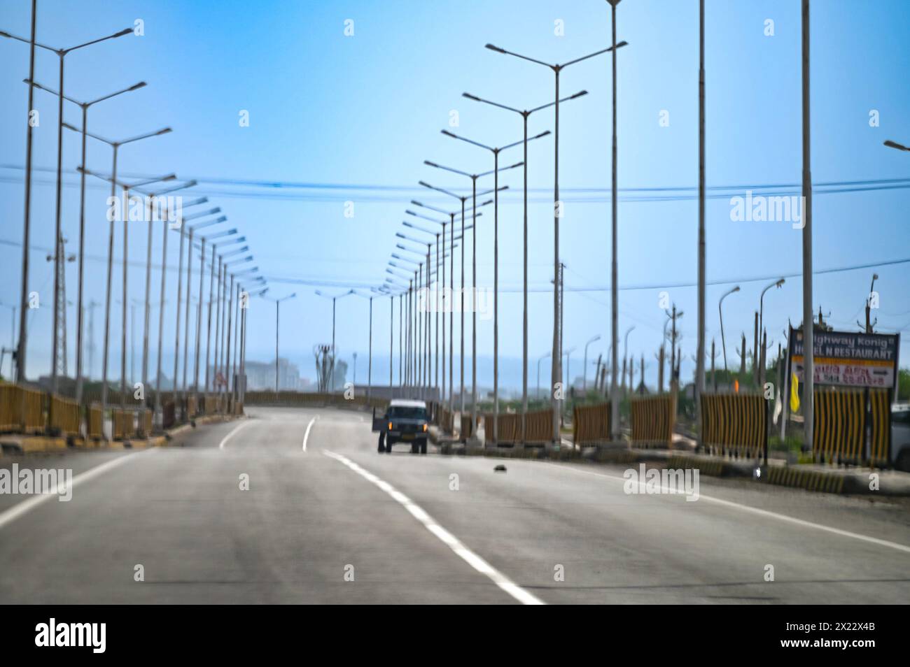 Flyover on the road connecting Jaisalmer and Jodhpur, Rajasthan, India ...