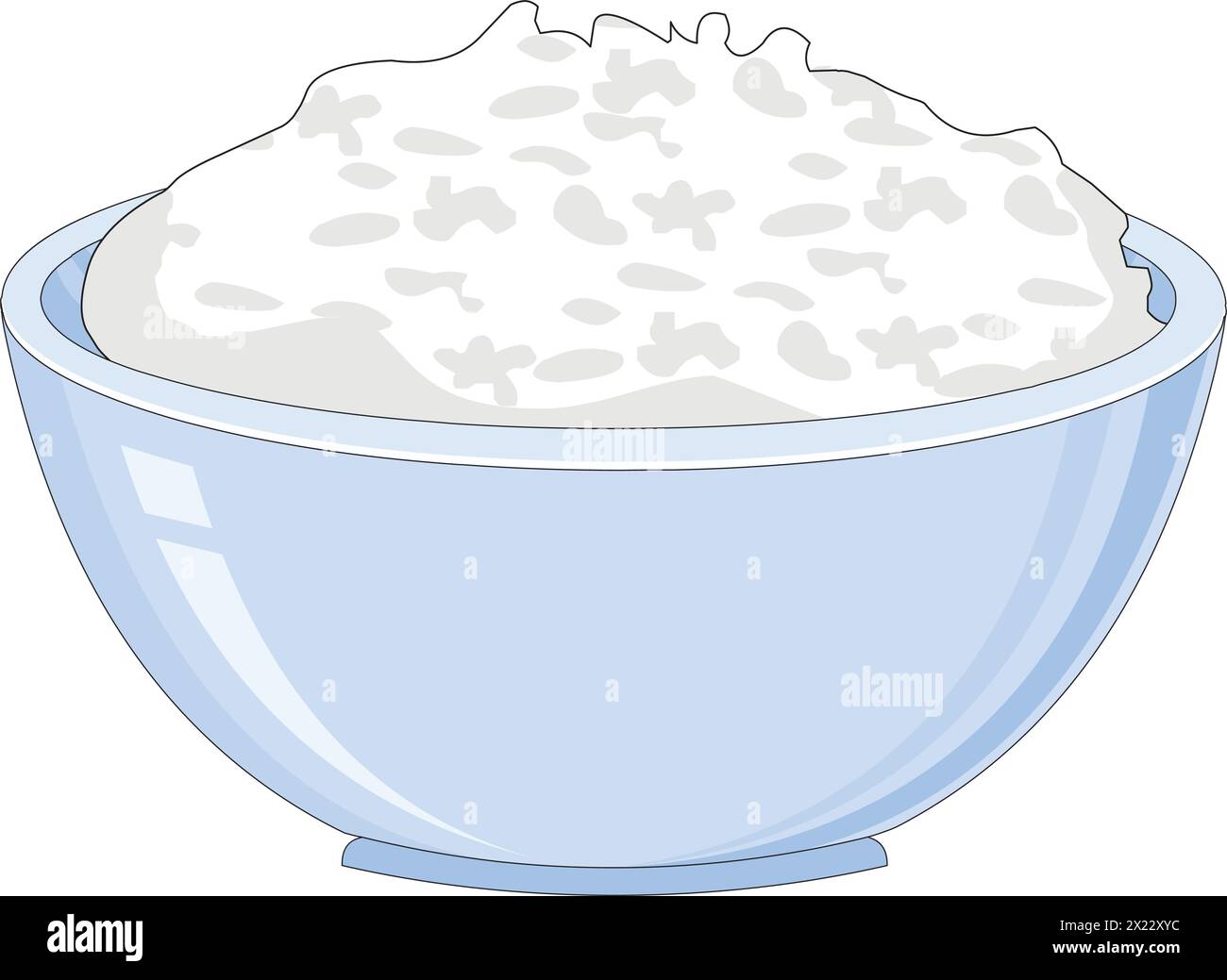 Vector illustration showing a bowl of curd Stock Vector Image & Art - Alamy