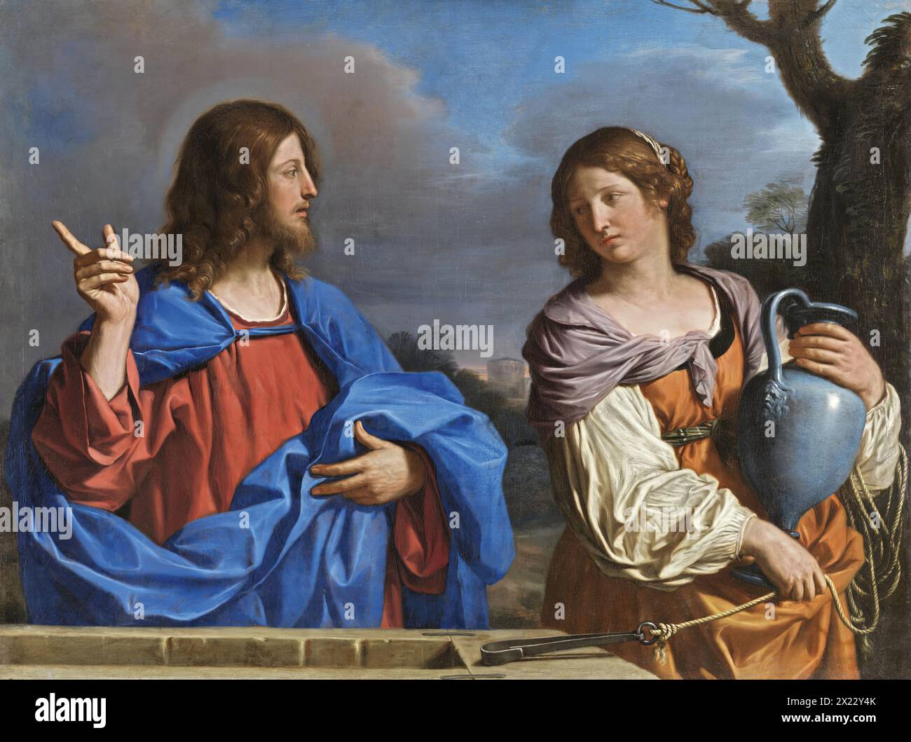 Christ and the Woman of Samaria at the Well, 1640. The meeting between ...