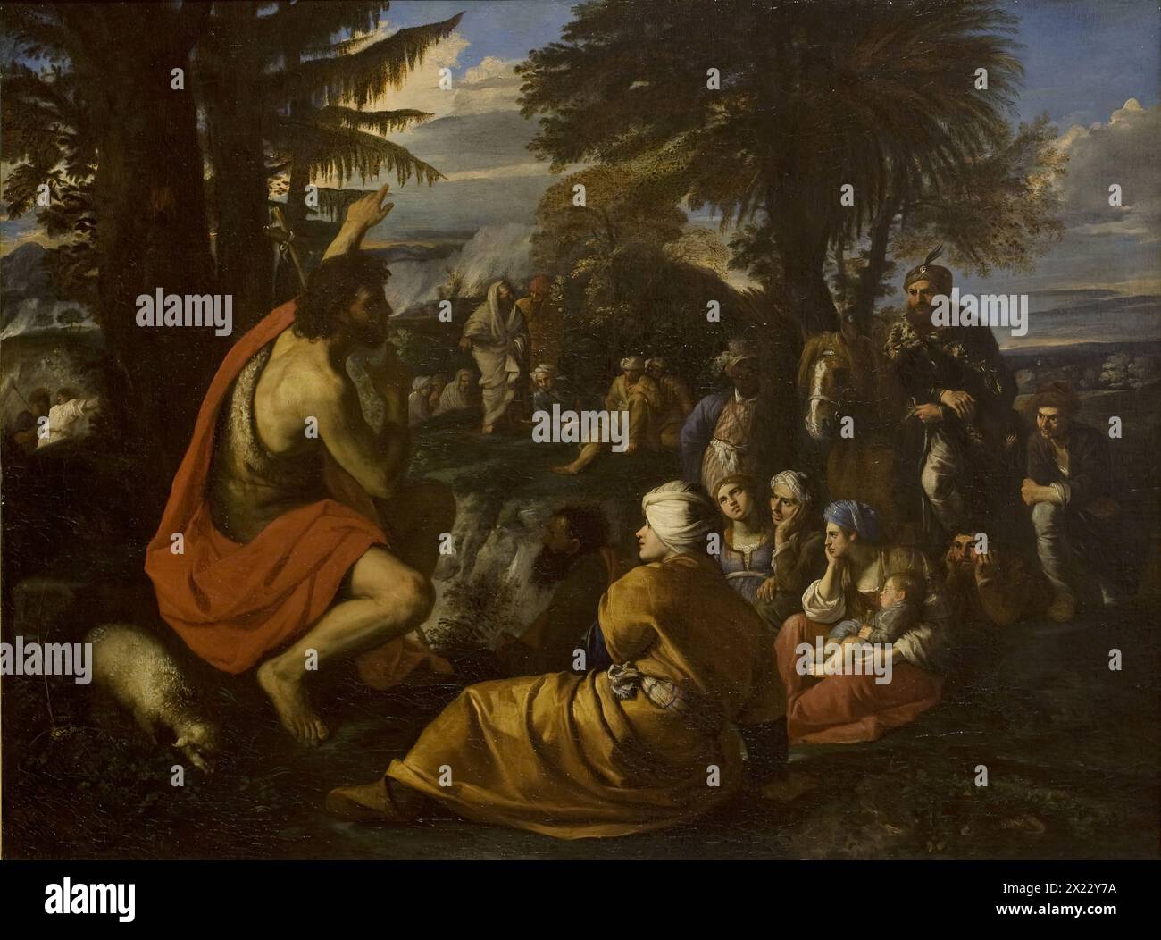 Saint John the Baptist Preaching in the Desert, 1650 Stock Photo - Alamy