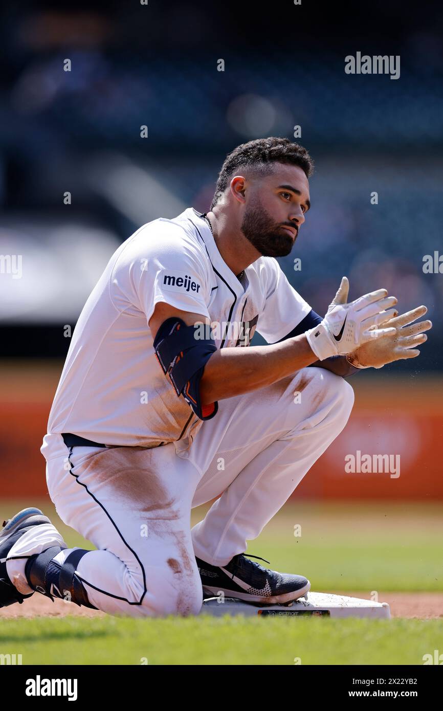 DETROIT, MI - APRIL 18: Detroit Tigers outfielder Riley Greene (31 ...