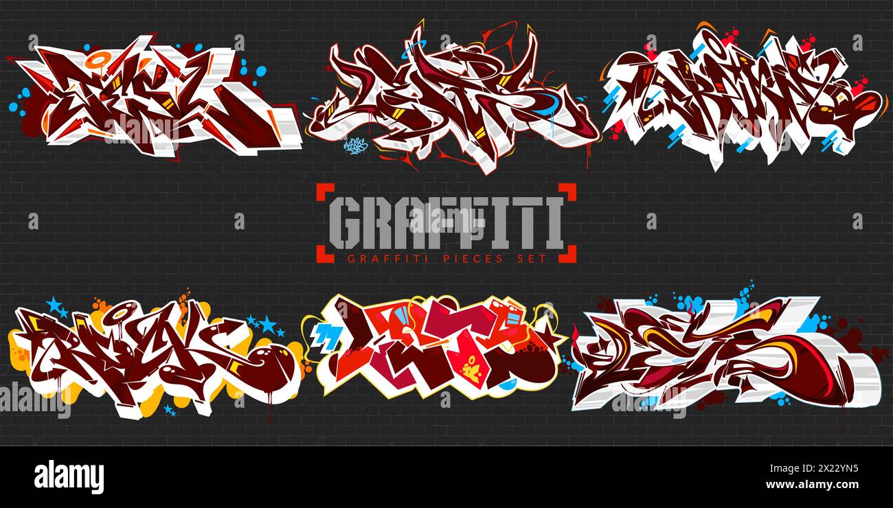 Cool Dark Abstract Colorful Urban Graffiti Style Street Art Lettering ...