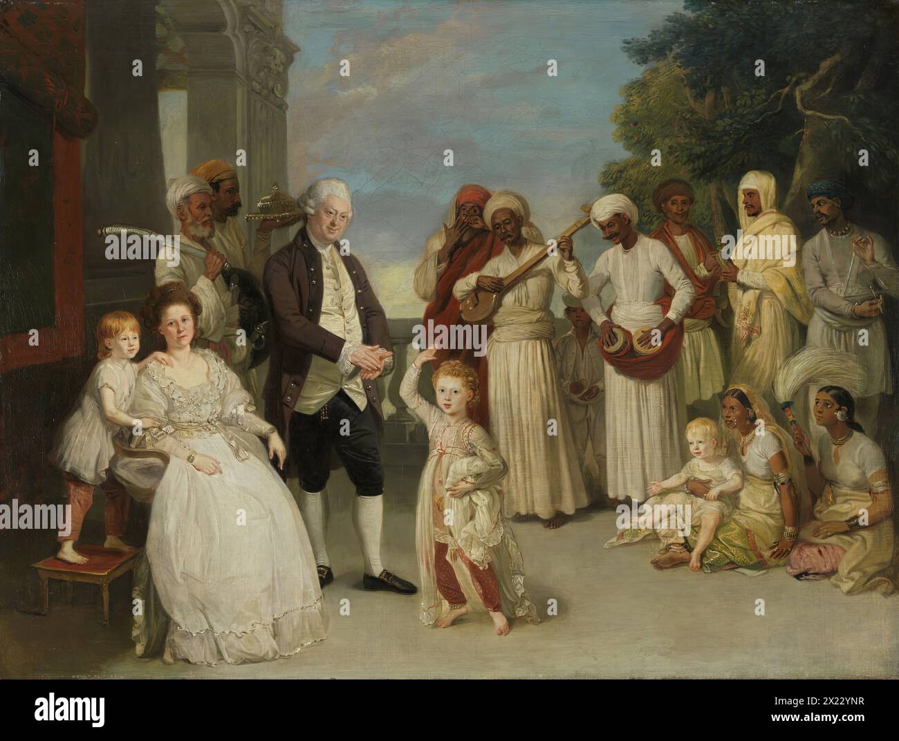 Group Portrait of Sir Elijah and Lady Impey, 1783 Stock Photo - Alamy