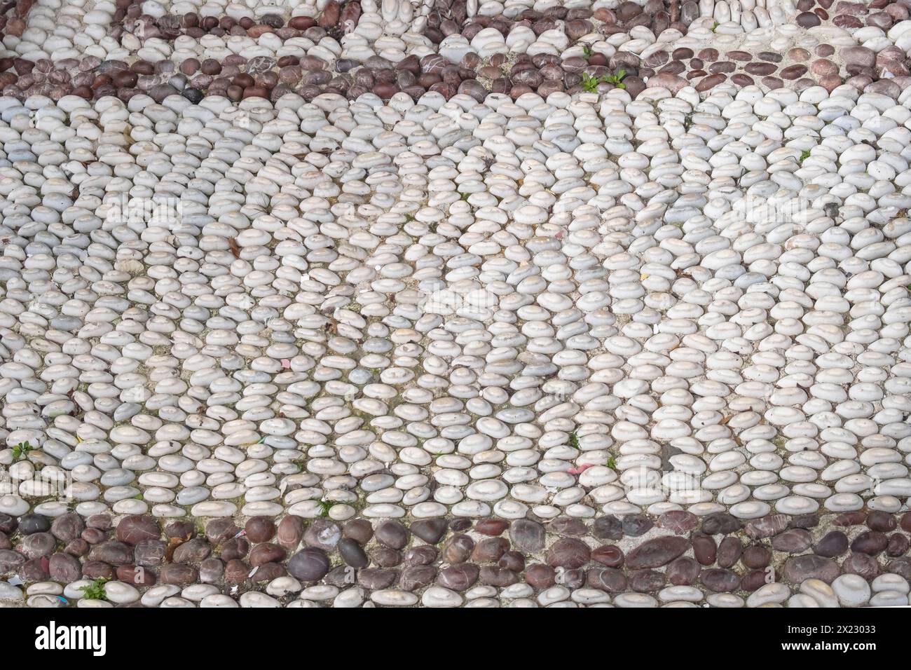 Pebble pavement, background, texture, Lindos, Rhodes Island, Greece ...