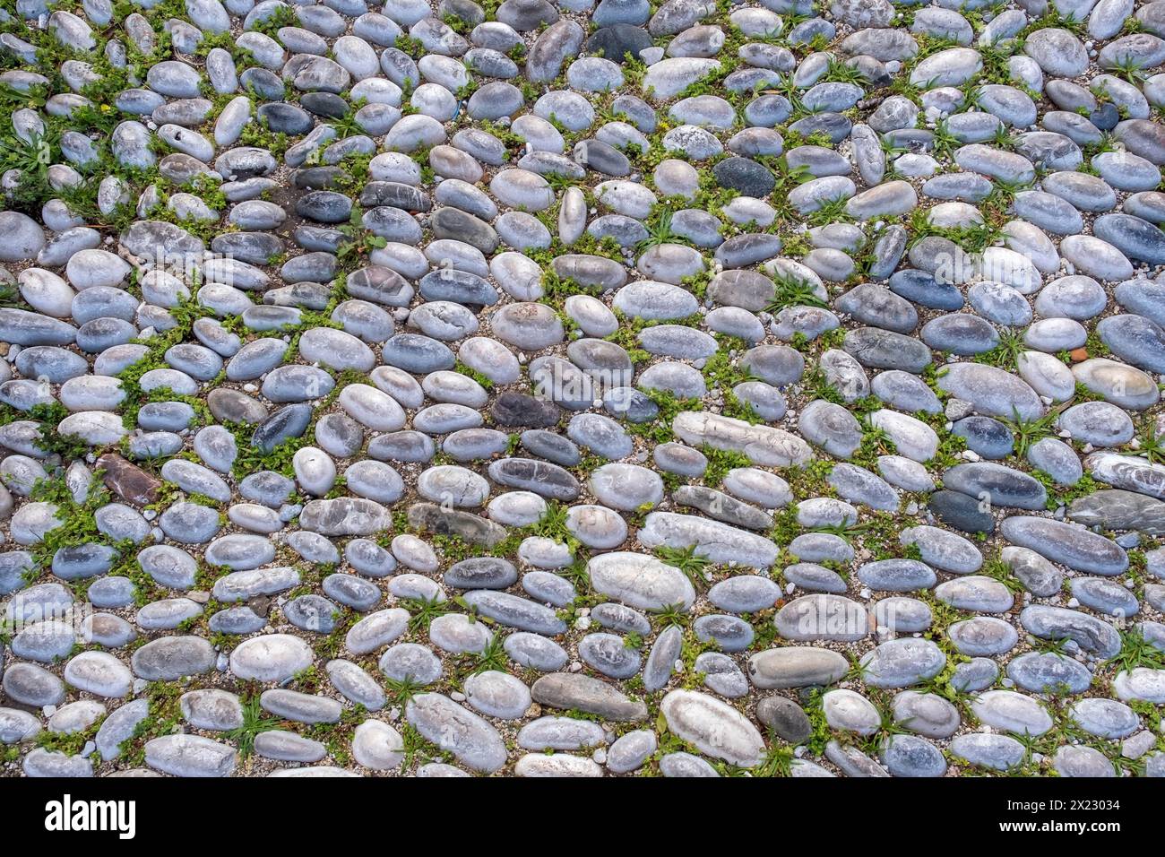 Pebble paving, background, texture, old town of Rhodes, Greece Stock ...