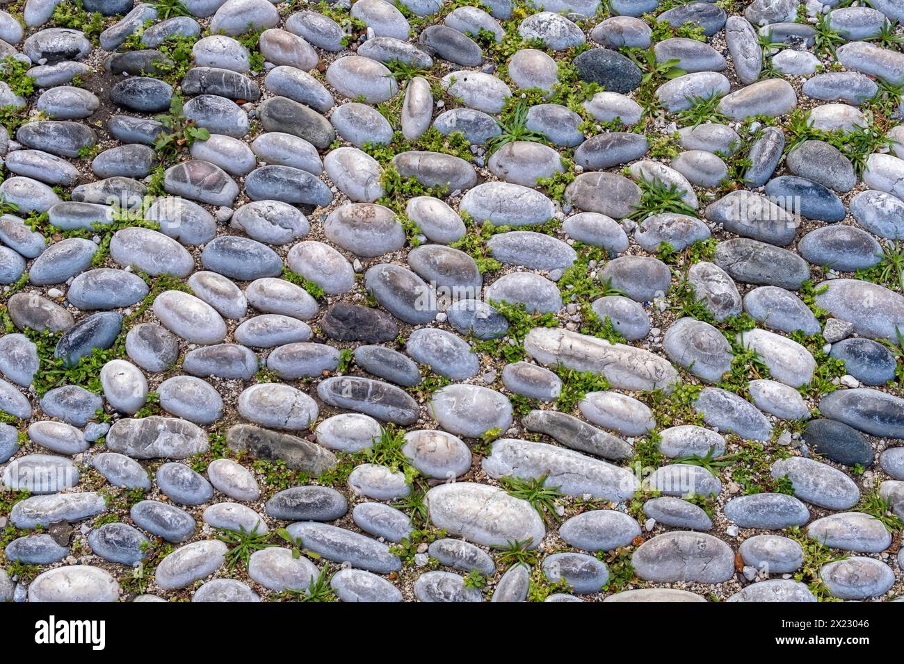 Pebble paving, background, texture, old town of Rhodes, Greece Stock ...