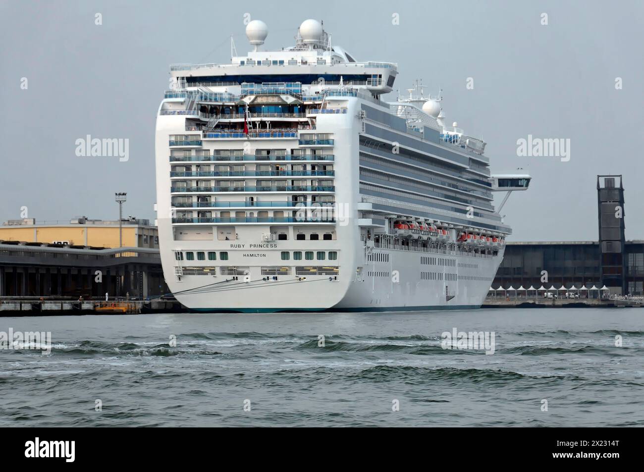 RUBY PRINCESS, A large cruise ship built in 2010, 290m, 3100 passengers ...