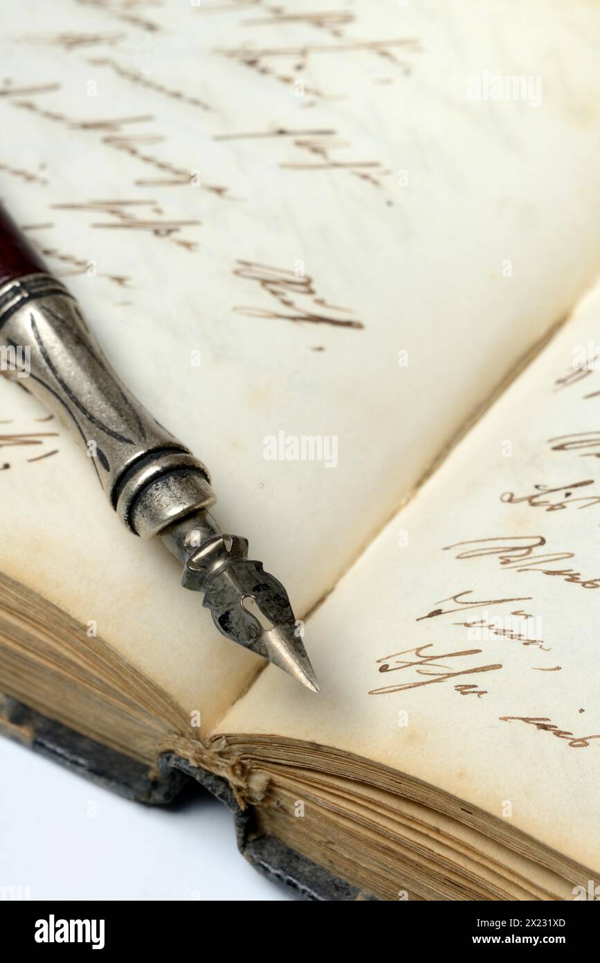Old diary with writing hi-res stock photography and images - Alamy