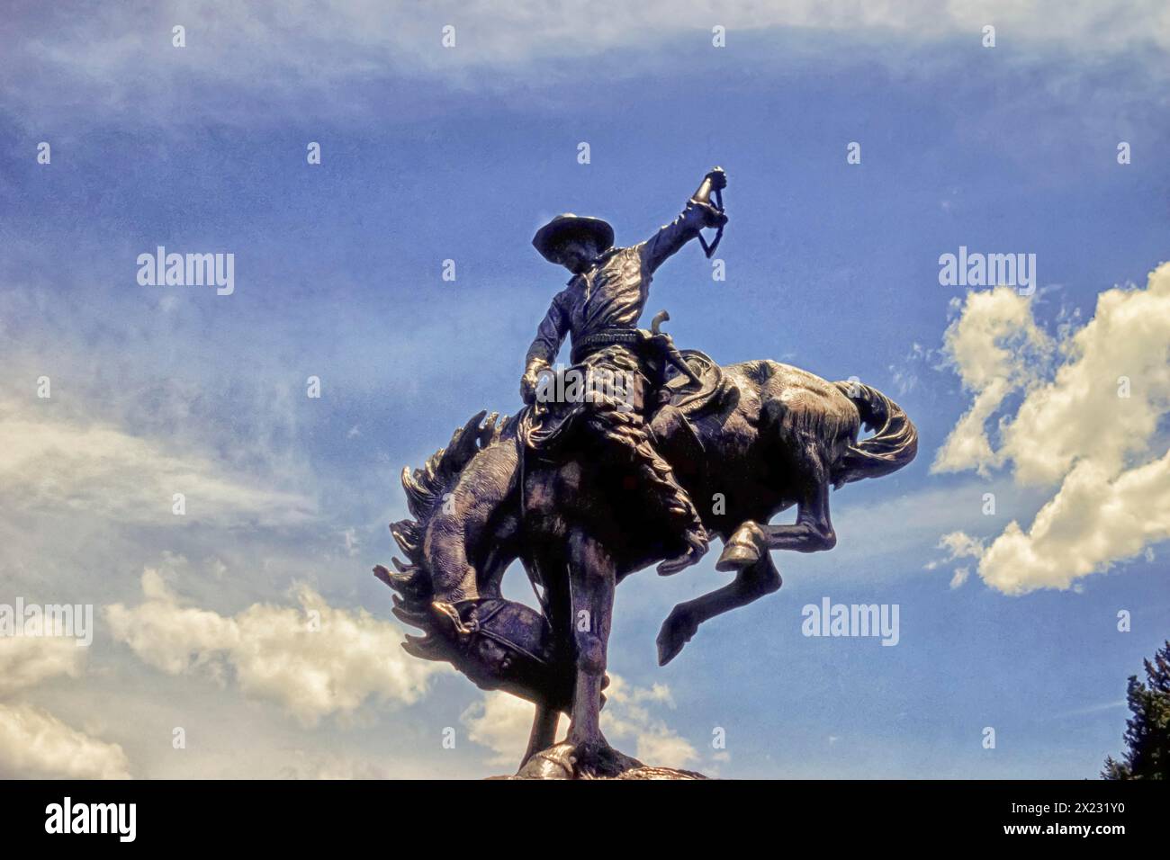 Cowboy on bucking horse hi-res stock photography and images - Alamy