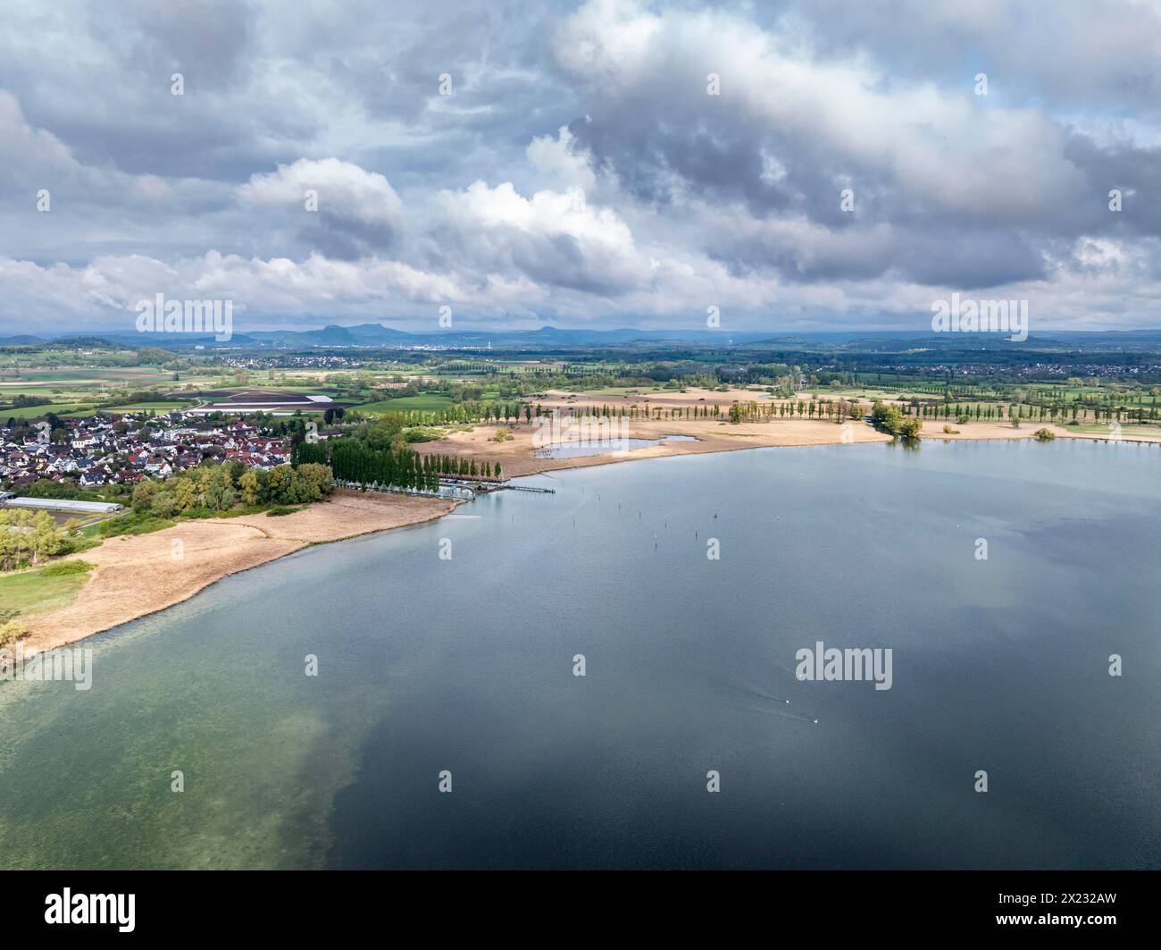 Aerial view of the western part of Lake Constance with the Radolfzeller ...