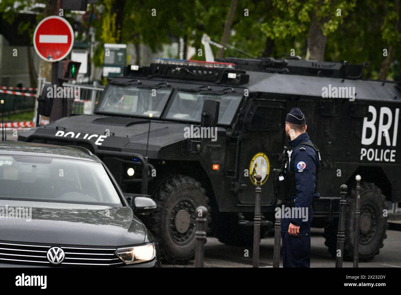 A security perimeter was set up in front of the Iranian consulate, in ...